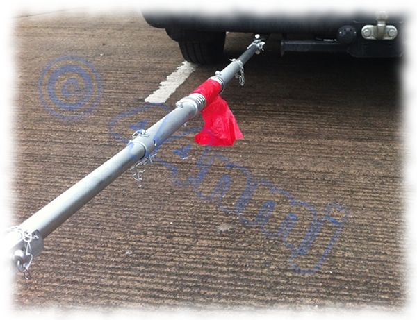 Spring Loaded TOWING ROD / BAR tow pole Brake down Recovery Safer no ...